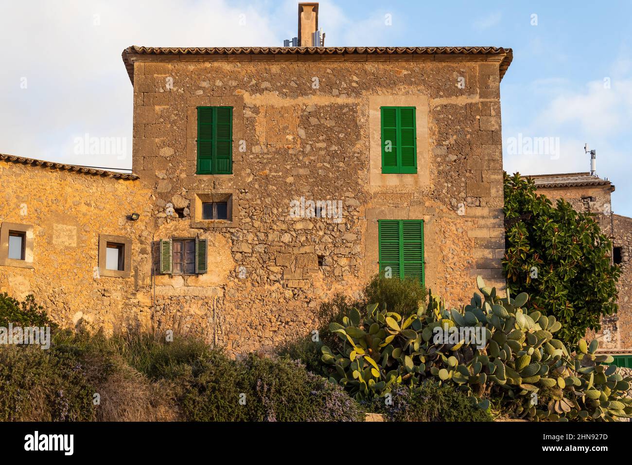 Catholic religious monastery of Monti-Sion, on the island of Mallorca ...