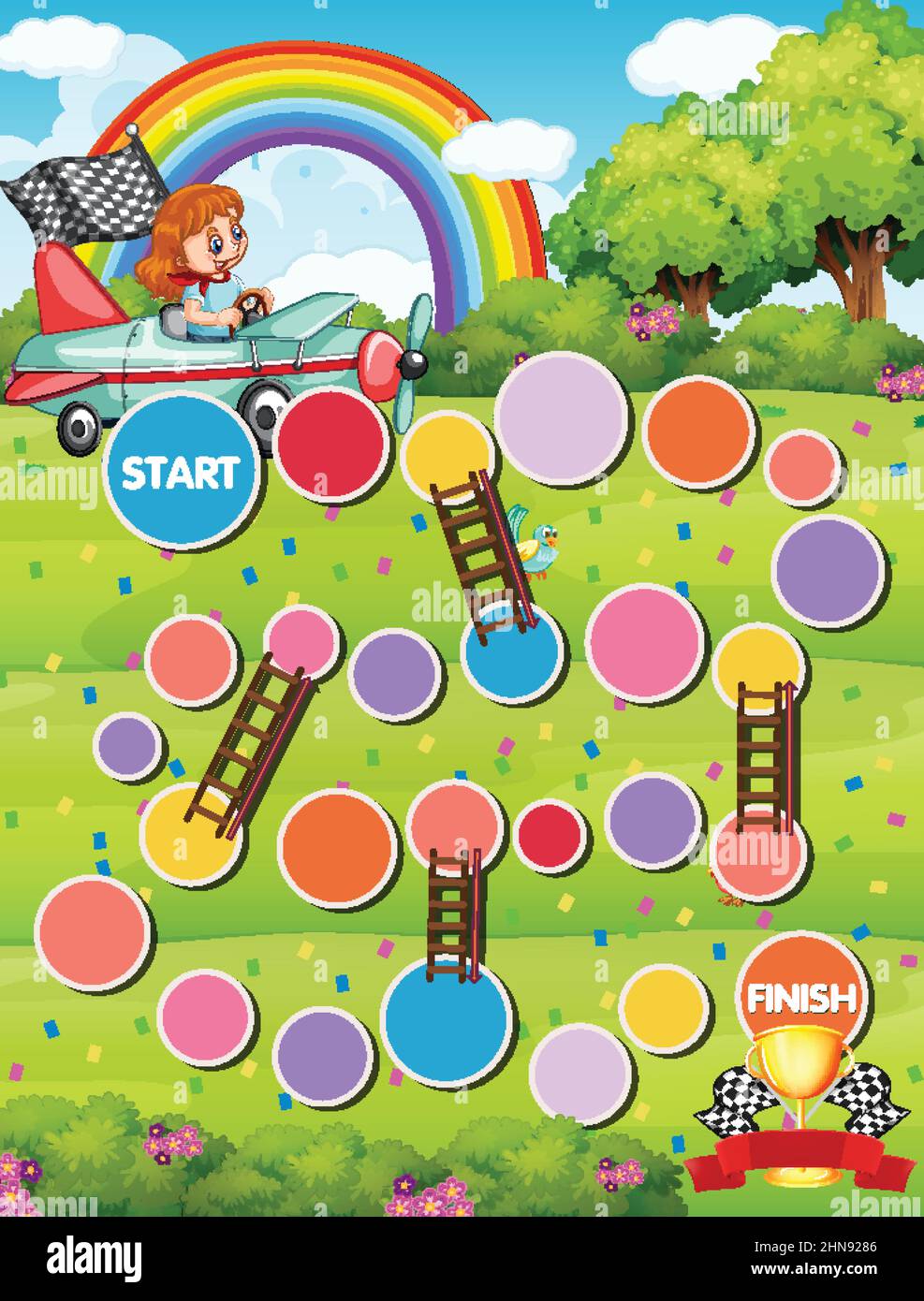 Snake ladder game template illustration Stock Vector Image & Art - Alamy