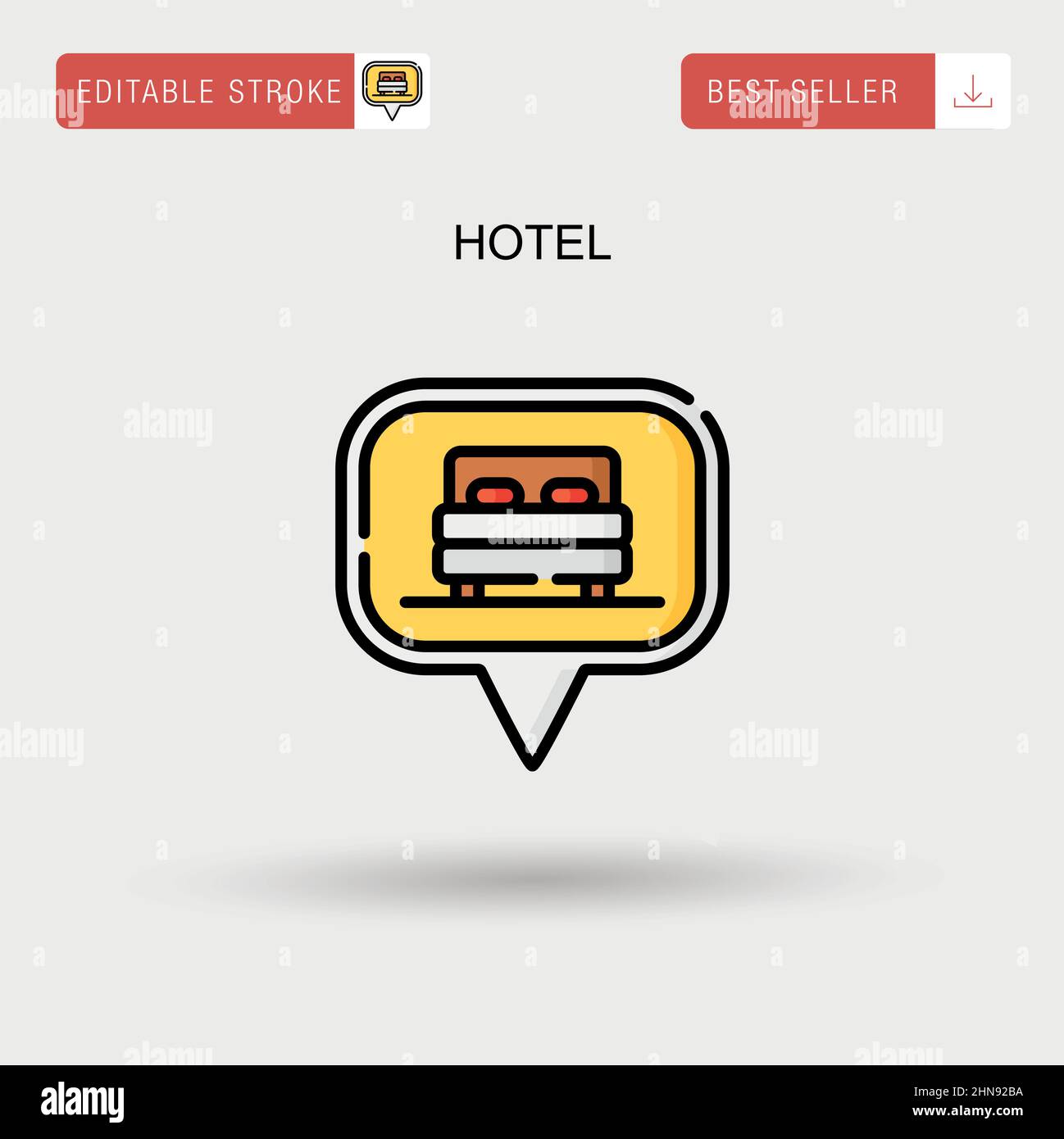 Hotel Simple vector icon Stock Vector Image & Art - Alamy