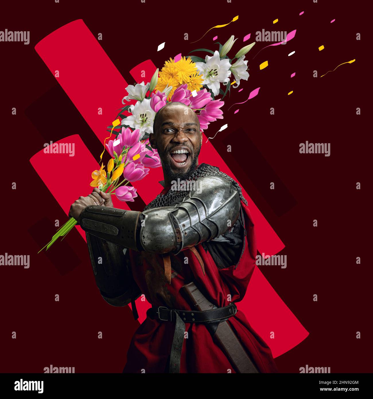 Contemporary art collage. Idea, inspiration, aspiration and creativity ...