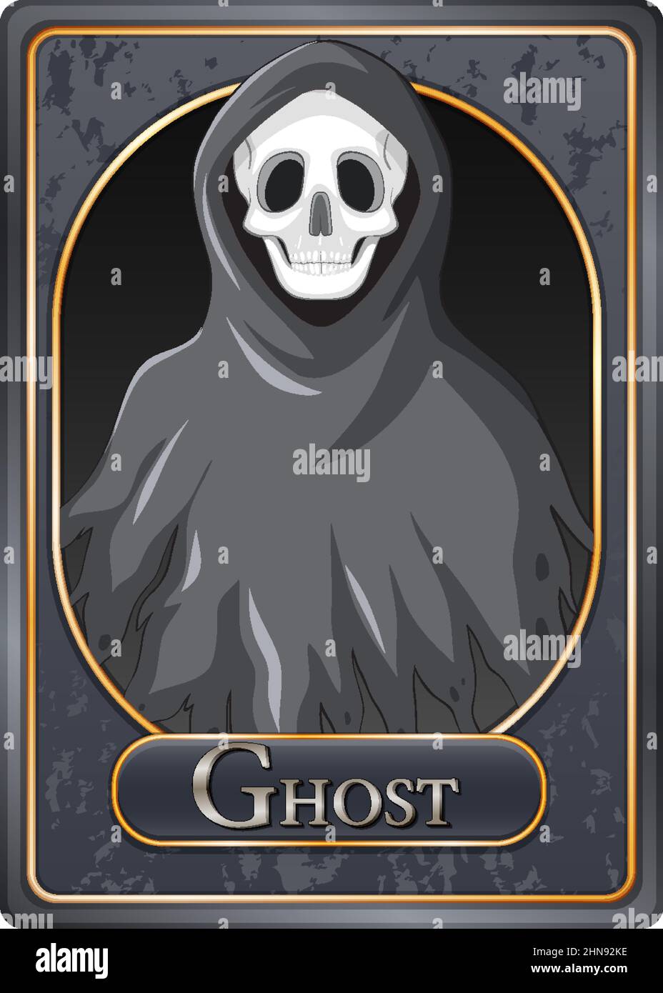 Zombie character game card template illustration Stock Vector Image ...