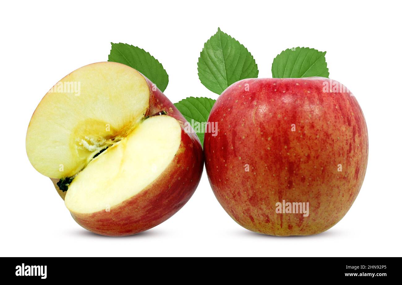 Apple fruits isolated on white background Stock Photo - Alamy