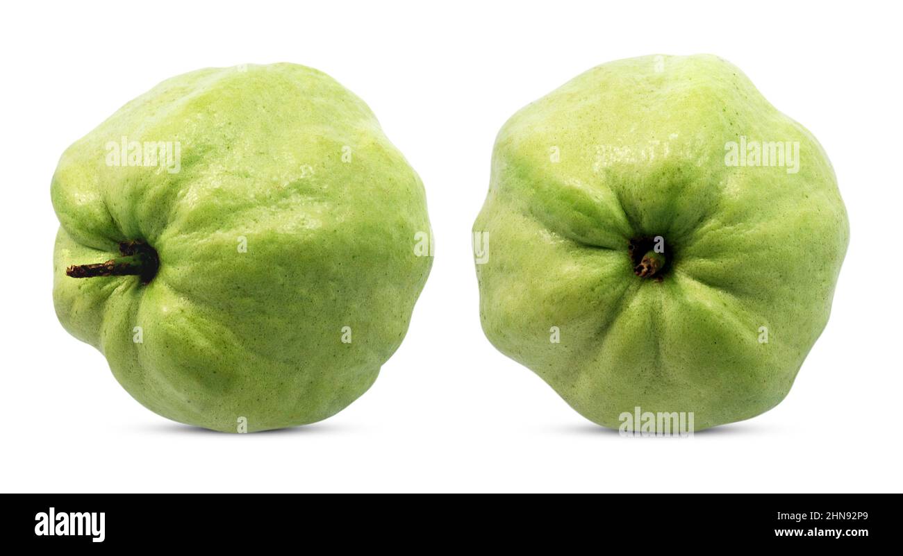 Guava fruits isolated on white background Stock Photo - Alamy