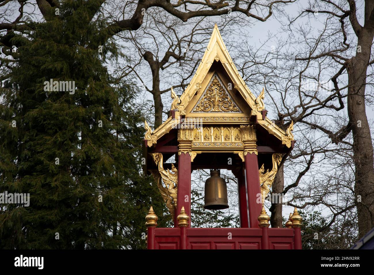 Wat Buddhapadipa, Thai Buddhist temple, Wimbledon, London, UK Stock ...