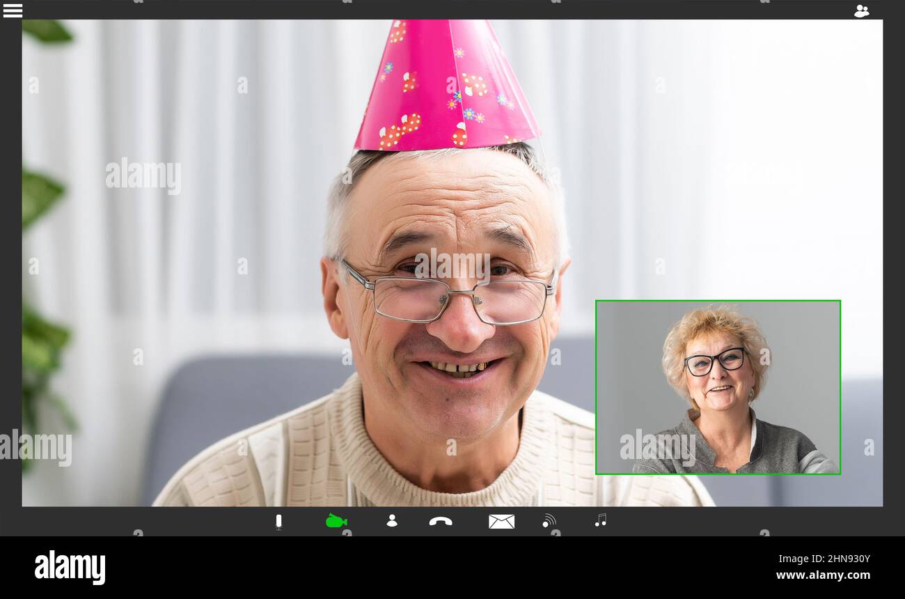 family video call concept. family online meeting Stock Photo - Alamy