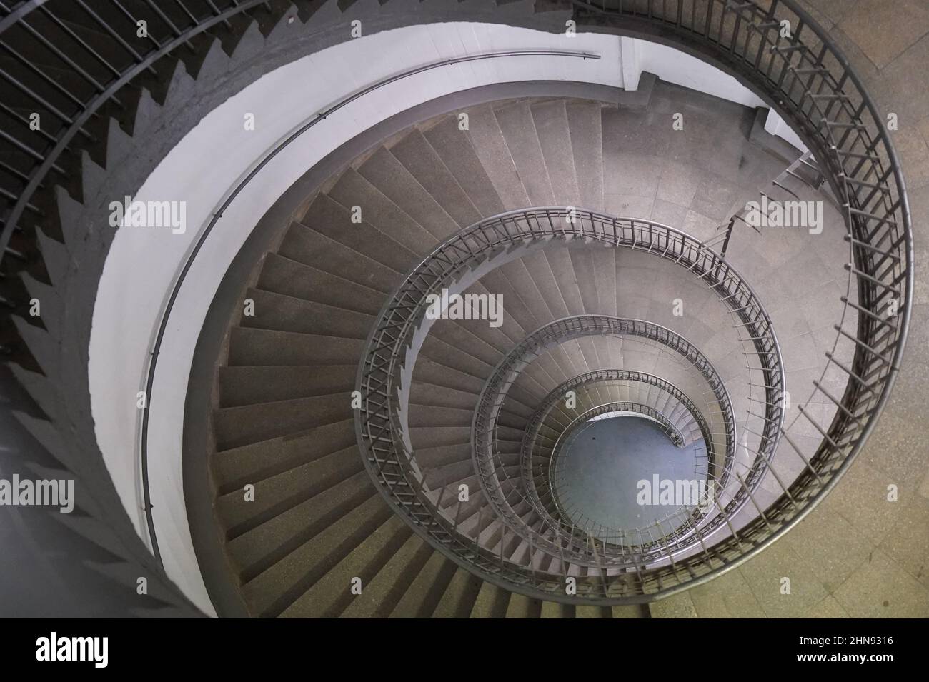 28 January 2022, Hamburg: View into one of the four staircases the ...