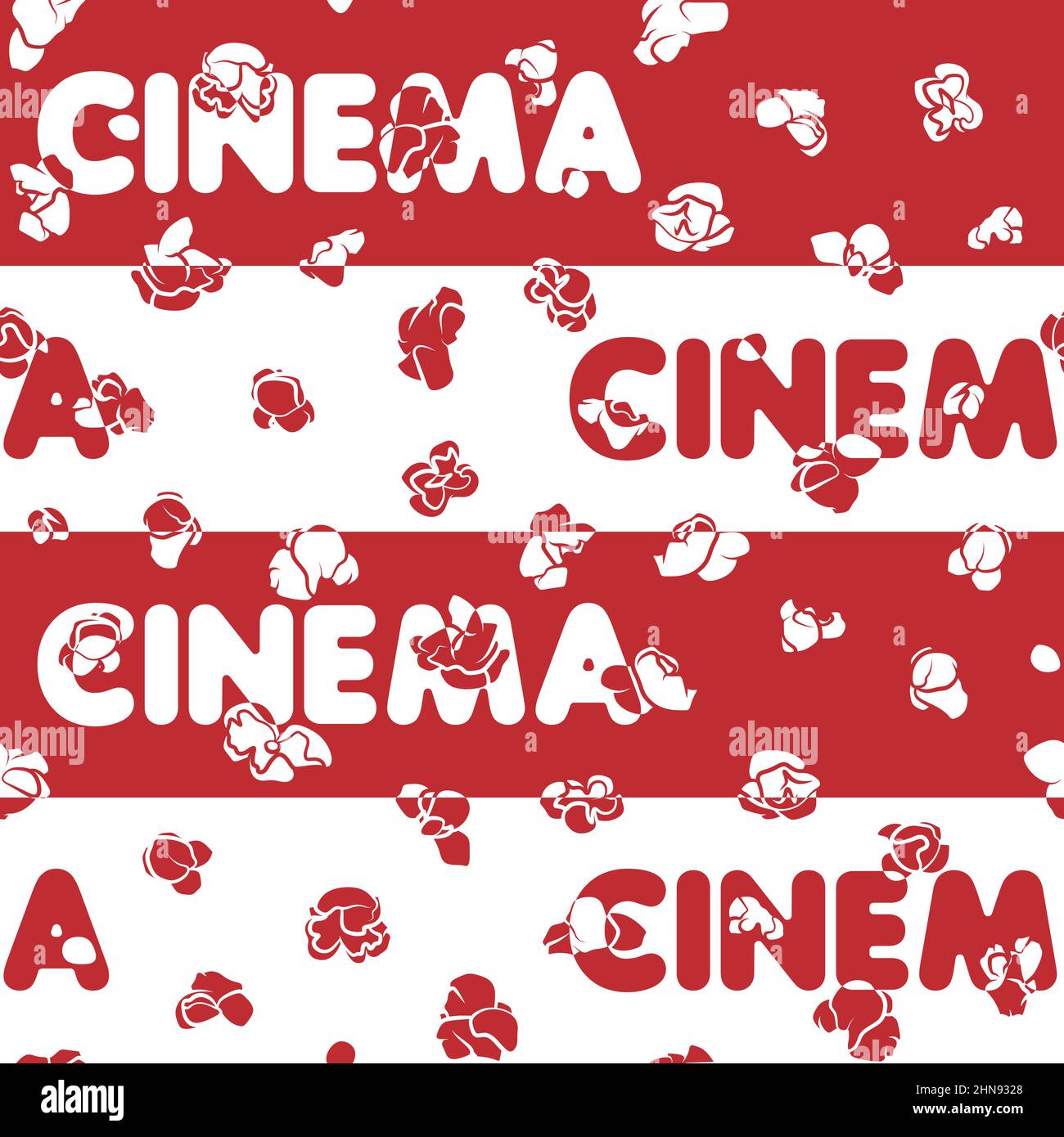 Seamless pattern with cinema and popcorn. Vector background Stock ...