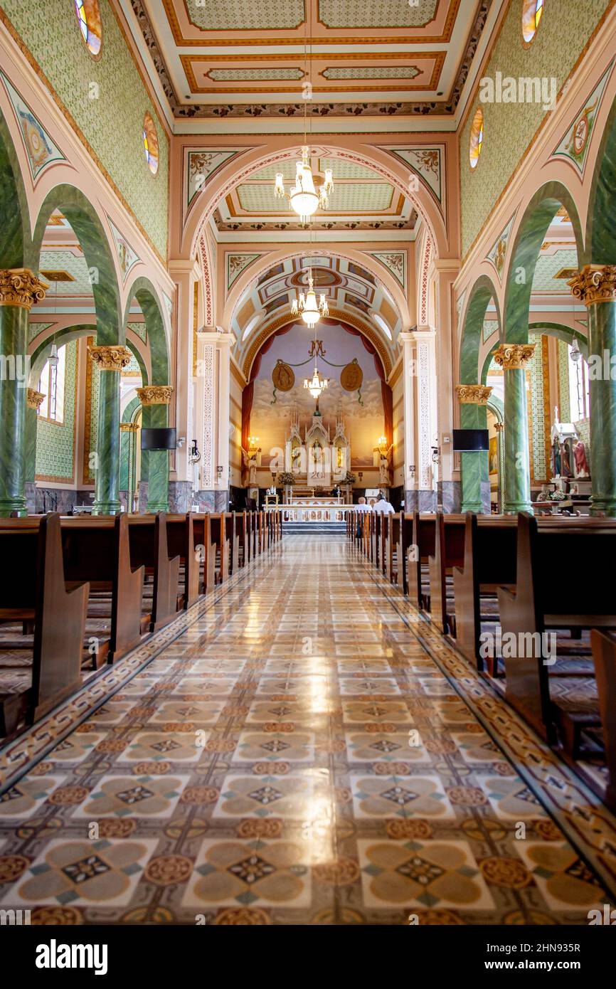 Interior of a church in Latin America Stock Photo - Alamy