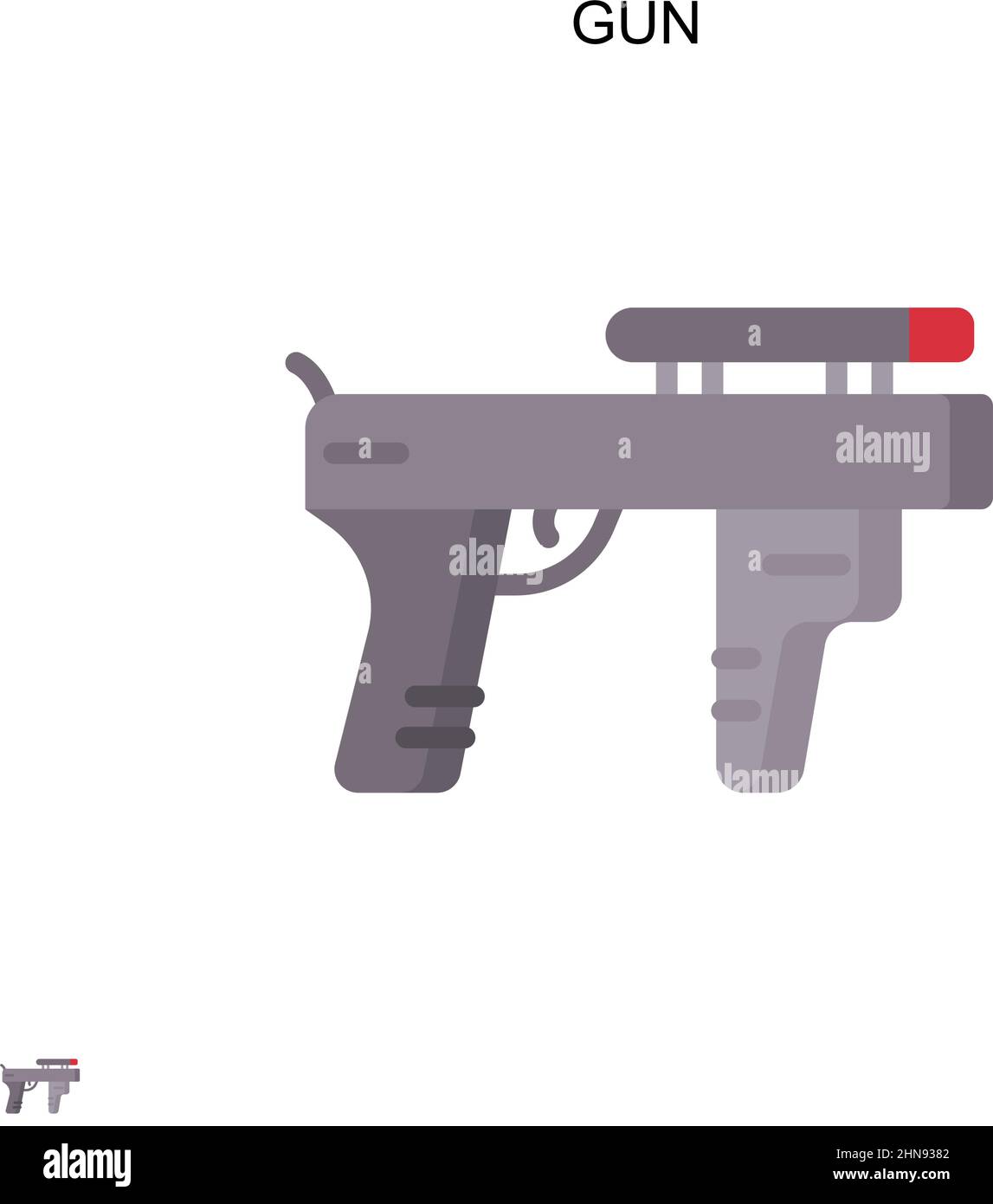 Gun Simple vector icon. Illustration symbol design template for web ...