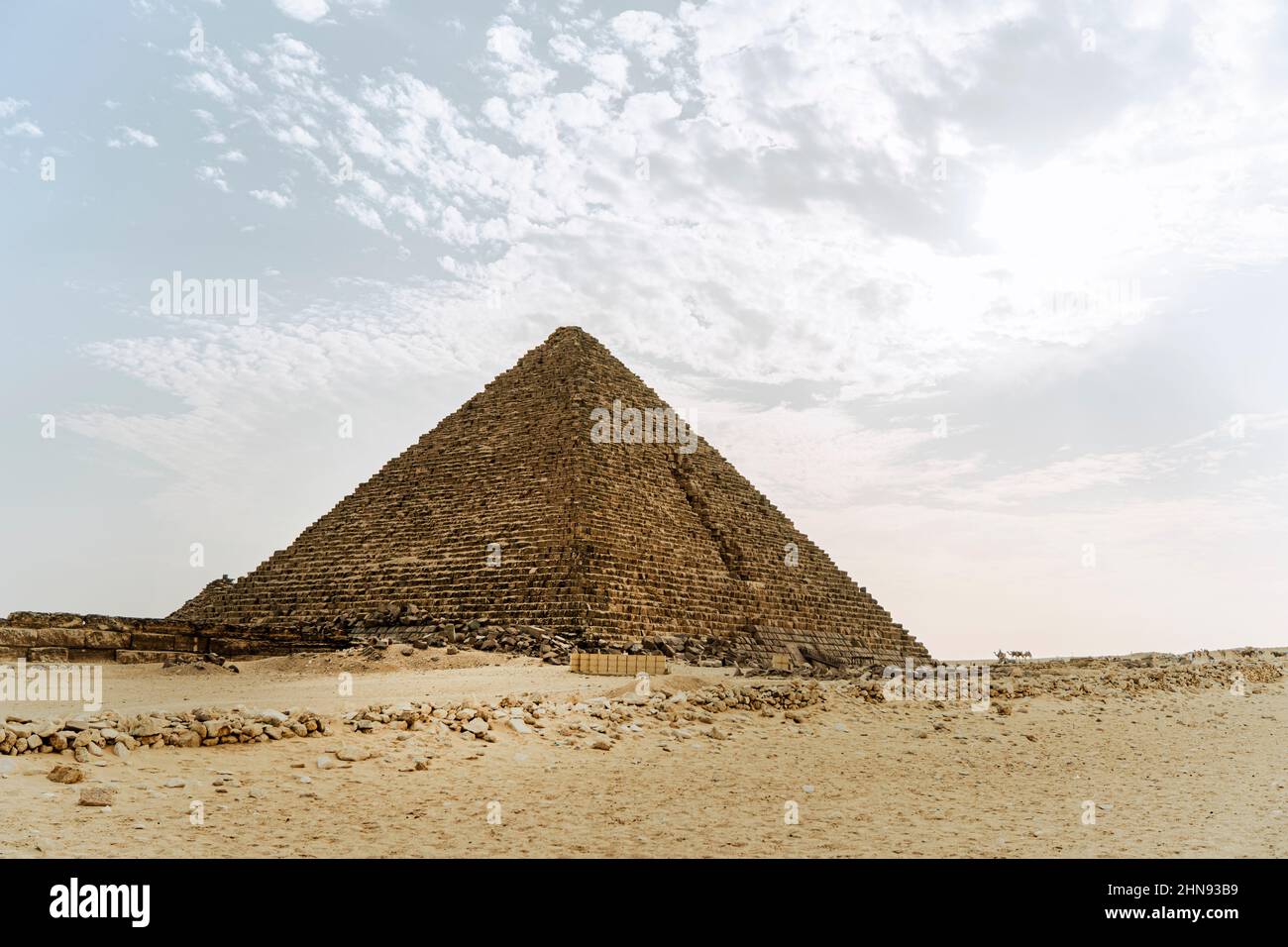 The great pyramid of Mikerina in Cairo, Egypt. Pyramids of Menkaura ...