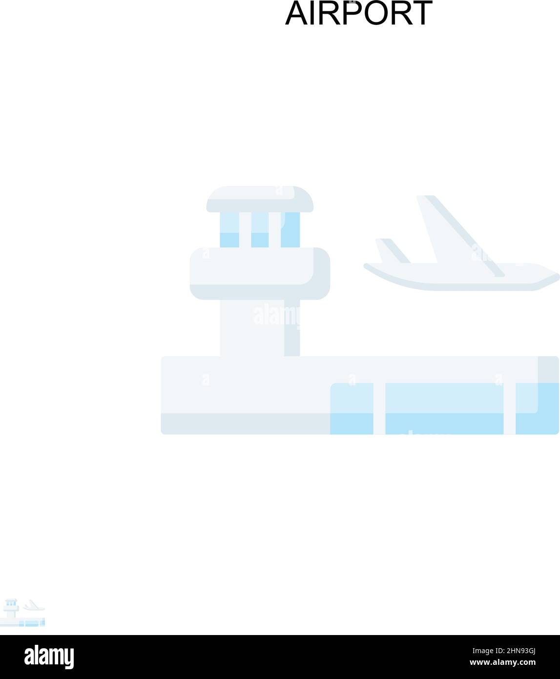 Airport Simple vector icon. Illustration symbol design template for web ...