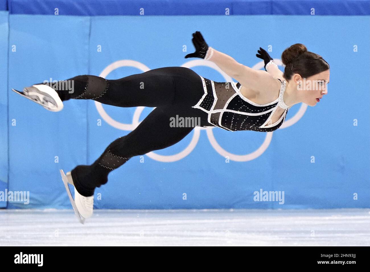 Beijing, China. 15th Feb, 2022. Josefin Taljegard of Sweden, performs during the Women's Single ...