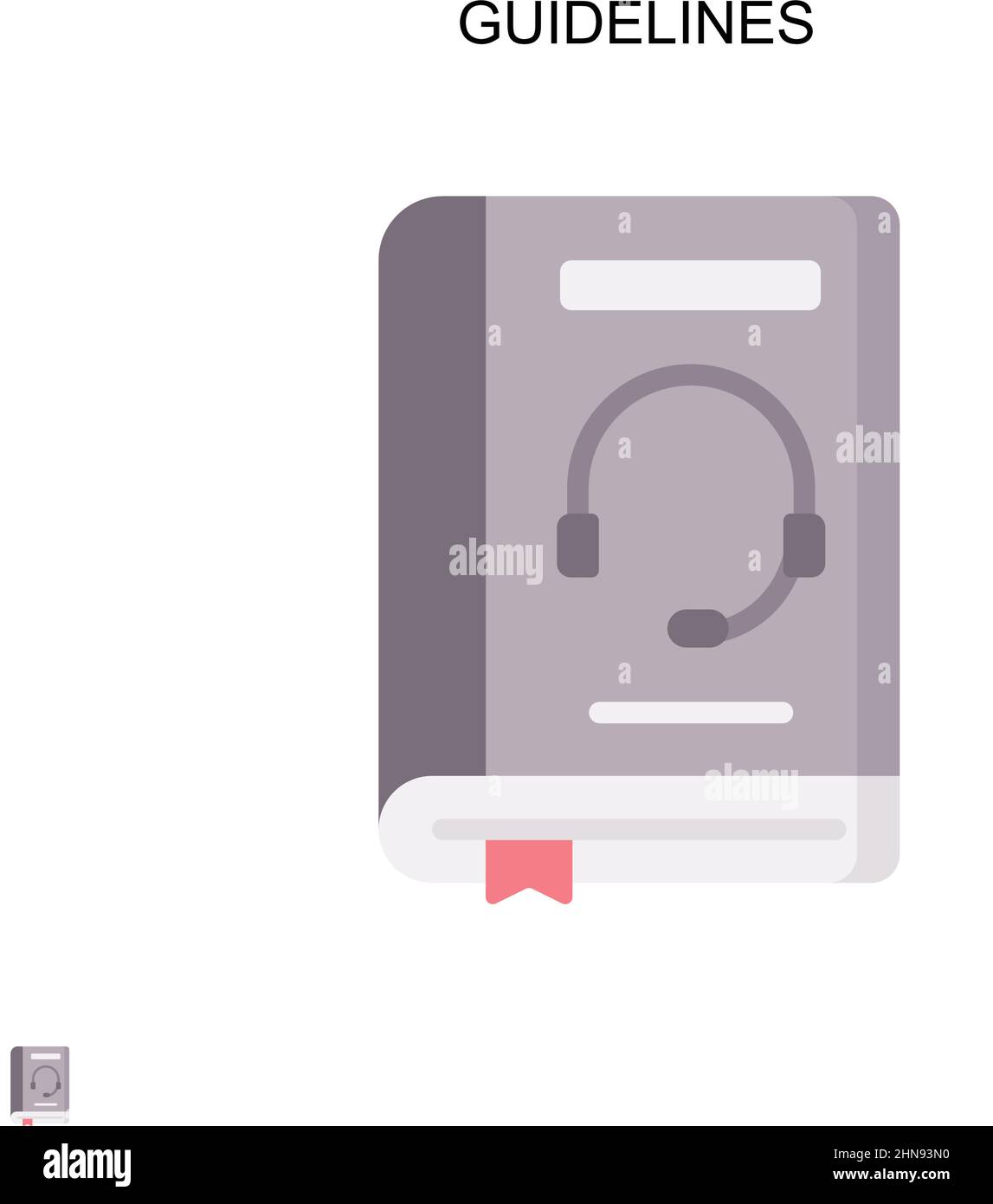 Guidelines Simple vector icon. Illustration symbol design template for ...