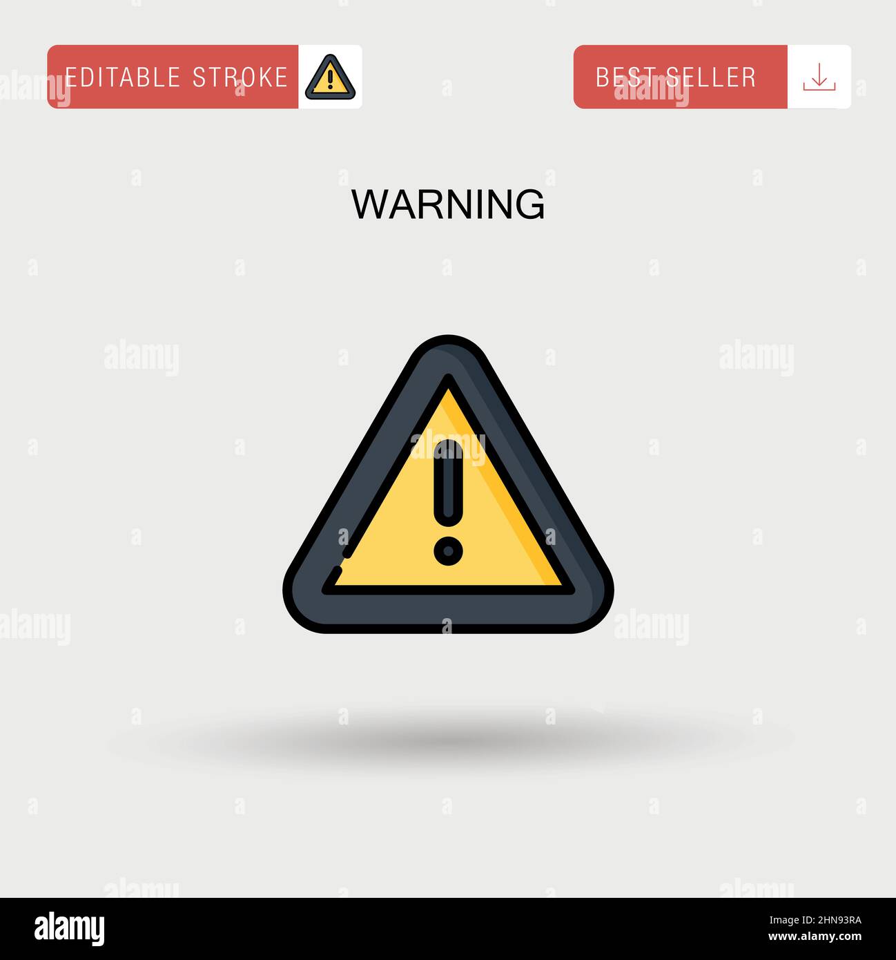 Warning Simple vector icon Stock Vector Image & Art - Alamy