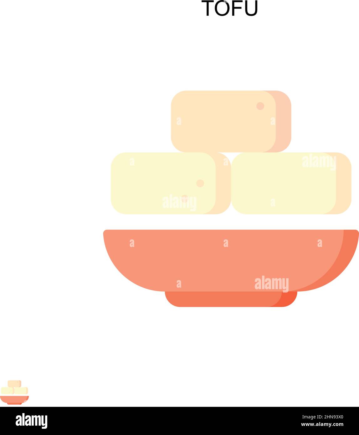 Tofu Simple vector icon. Illustration symbol design template for web ...
