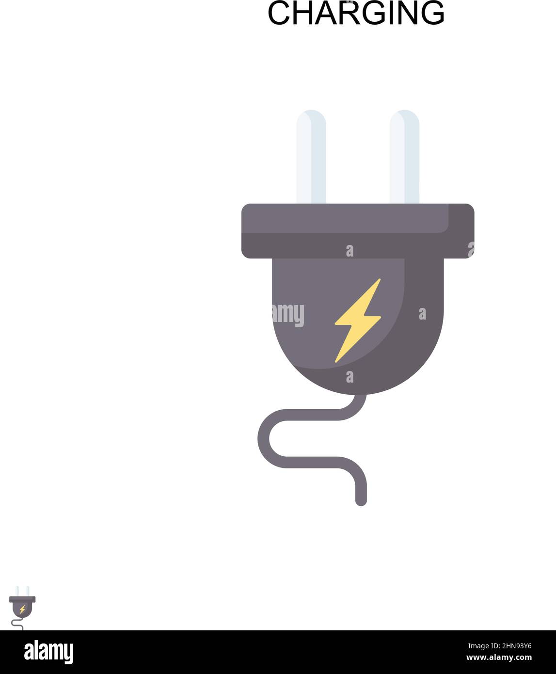 Charging Simple vector icon. Illustration symbol design template for ...