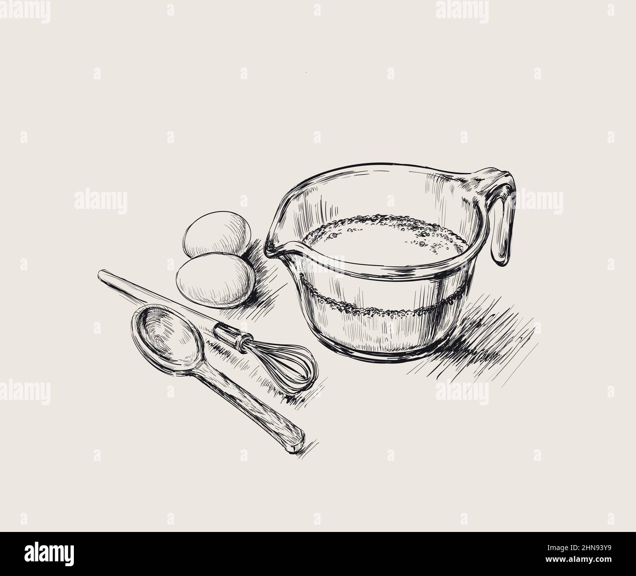 Cooking Hand Drawn Vector Illustration. Sketch Stock Vector Image & Art ...