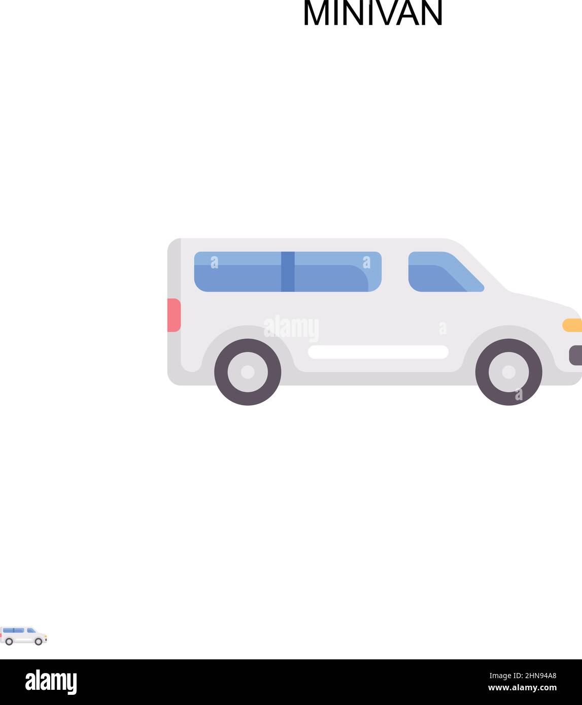 Minivan Simple vector icon. Illustration symbol design template for web ...