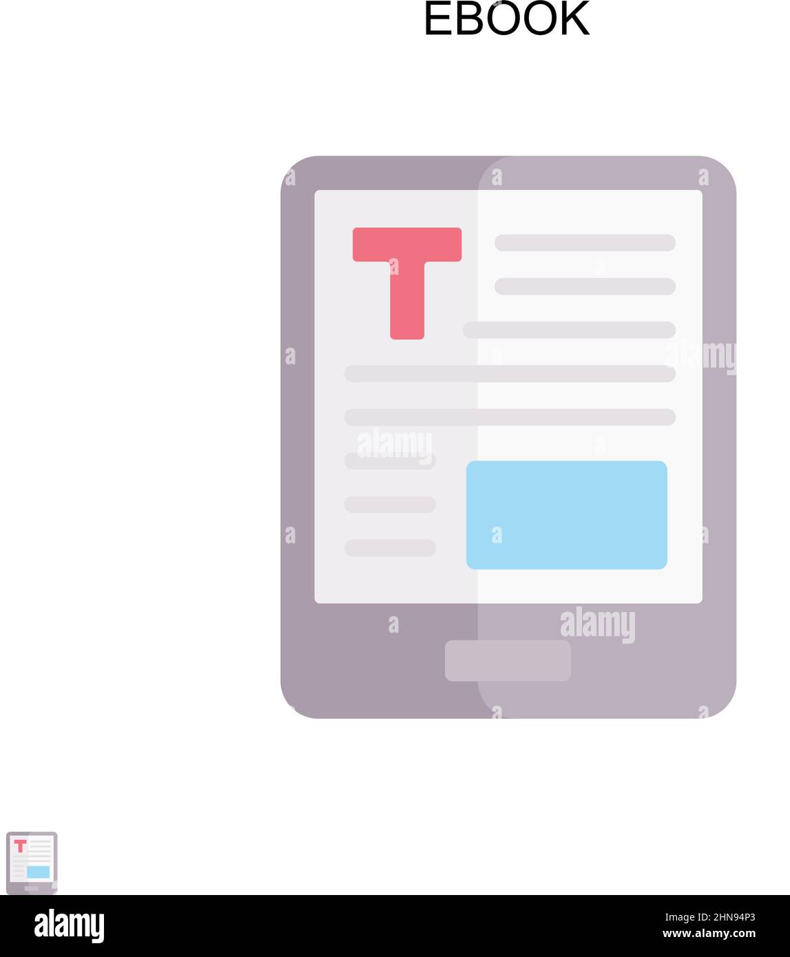 Ebook Simple vector icon. Illustration symbol design template for web ...