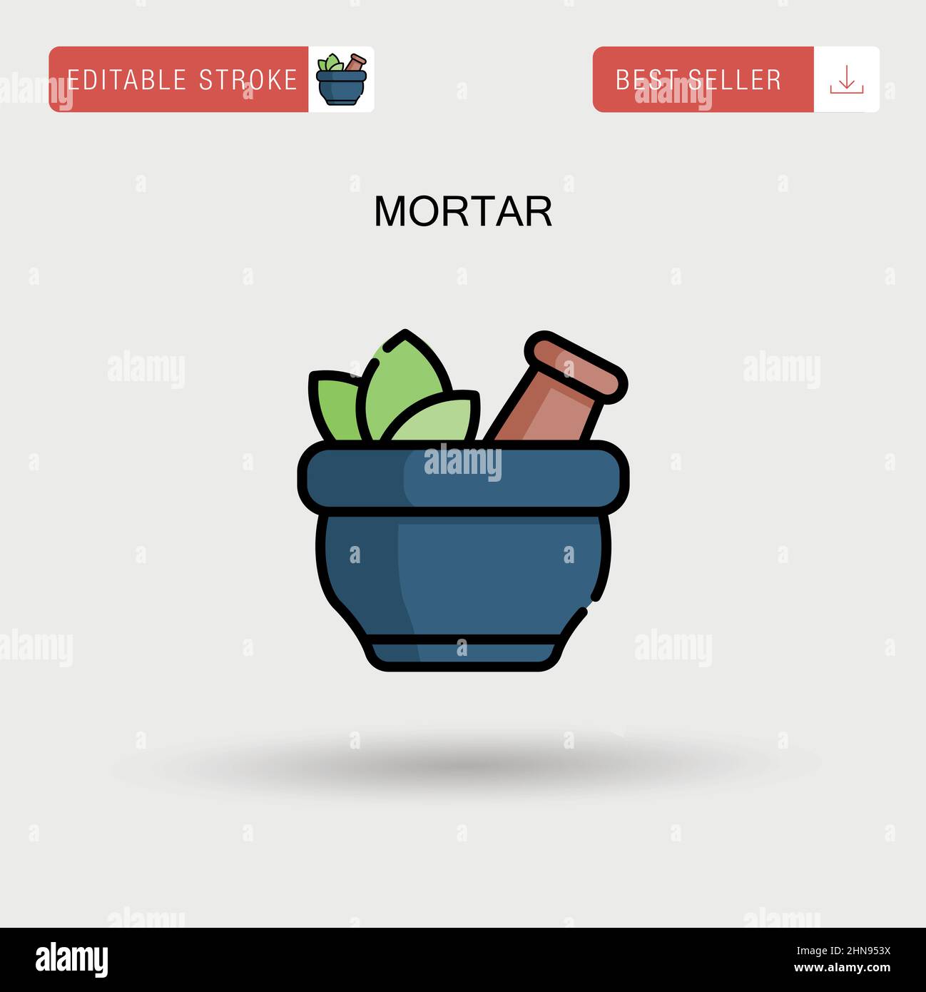 Mortar vector icon design hi-res stock photography and images - Alamy