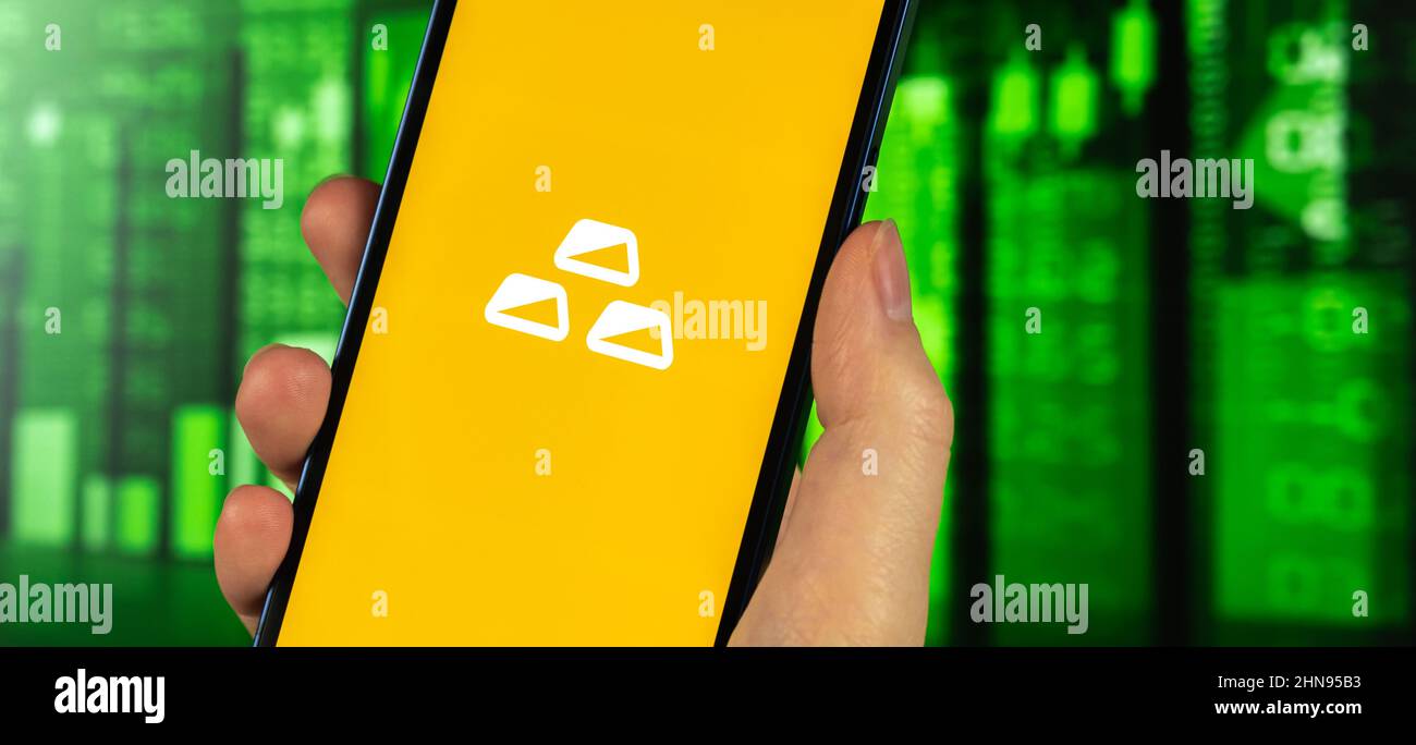 XAU gold metal logo, stock trade and price chart, green finance ...