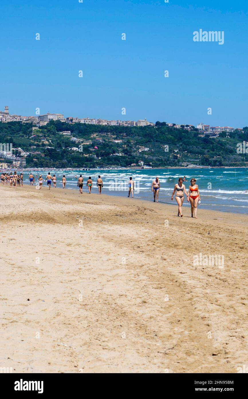 Walk on the beach of Marina di Vasto, Abruzzo, Italy, Europe Stock ...