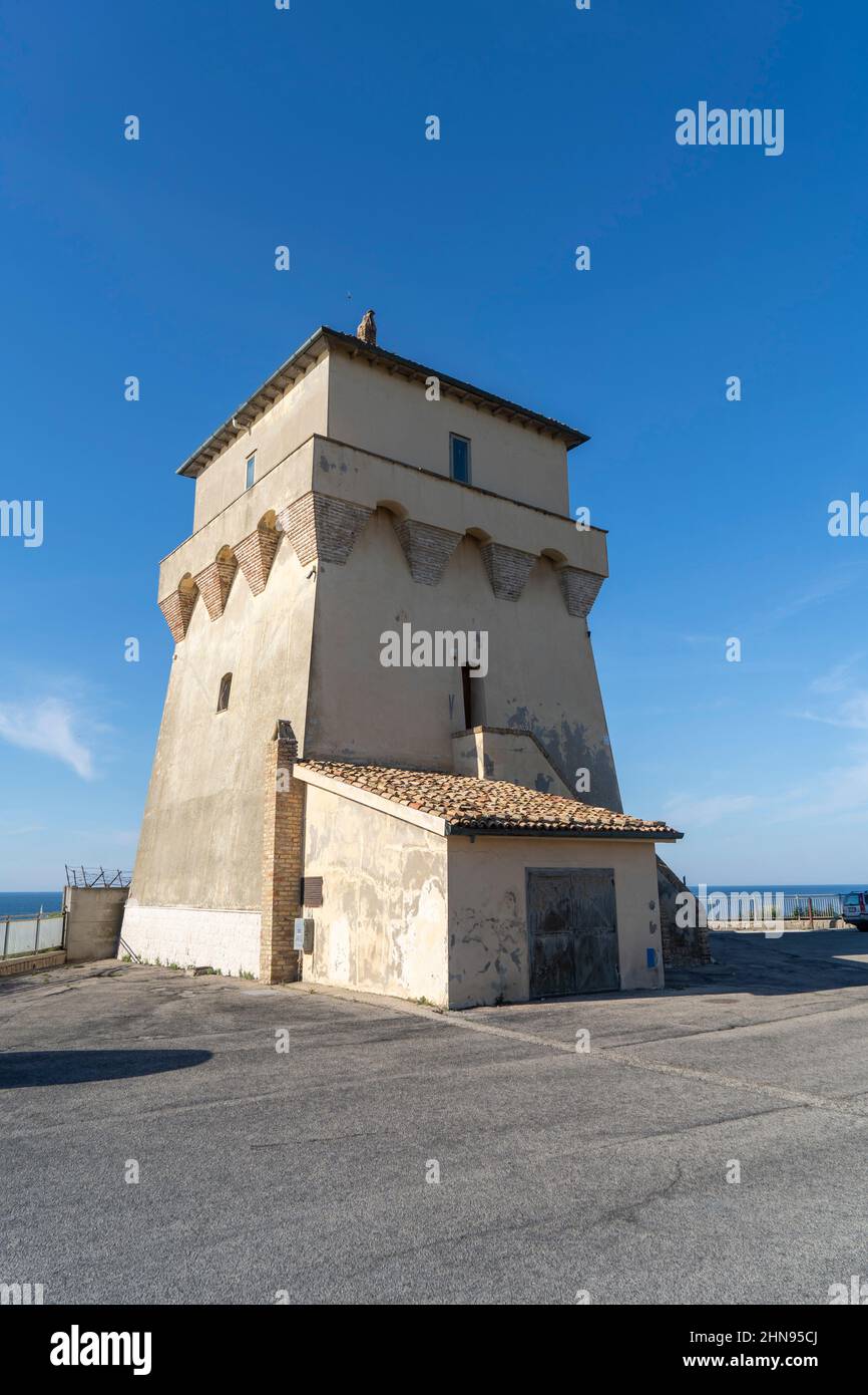 Tower of Punta Penna, Vasto, Abruzzo, Italy, Europe Stock Photo - Alamy