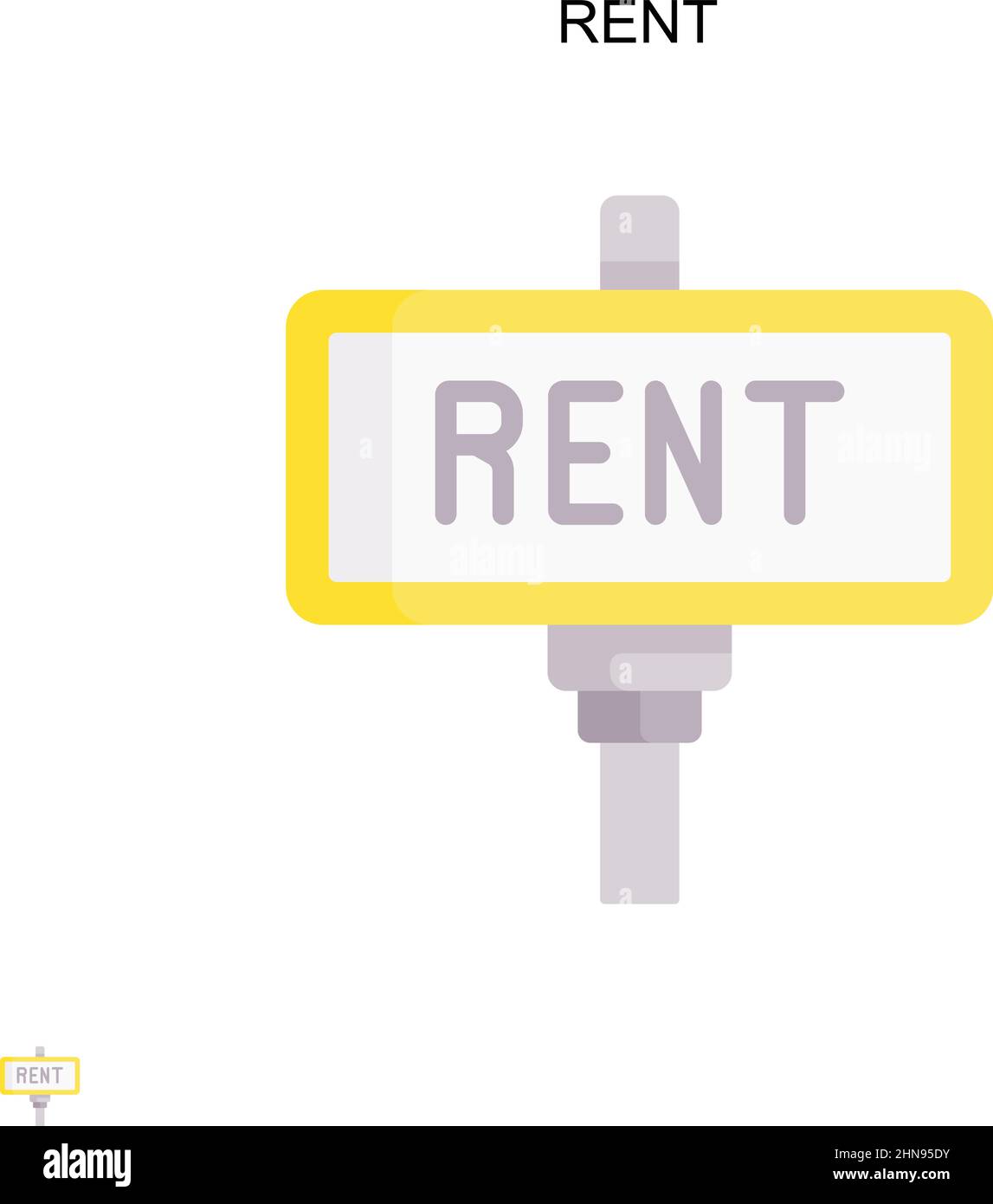 Rent Simple vector icon. Illustration symbol design template for web ...