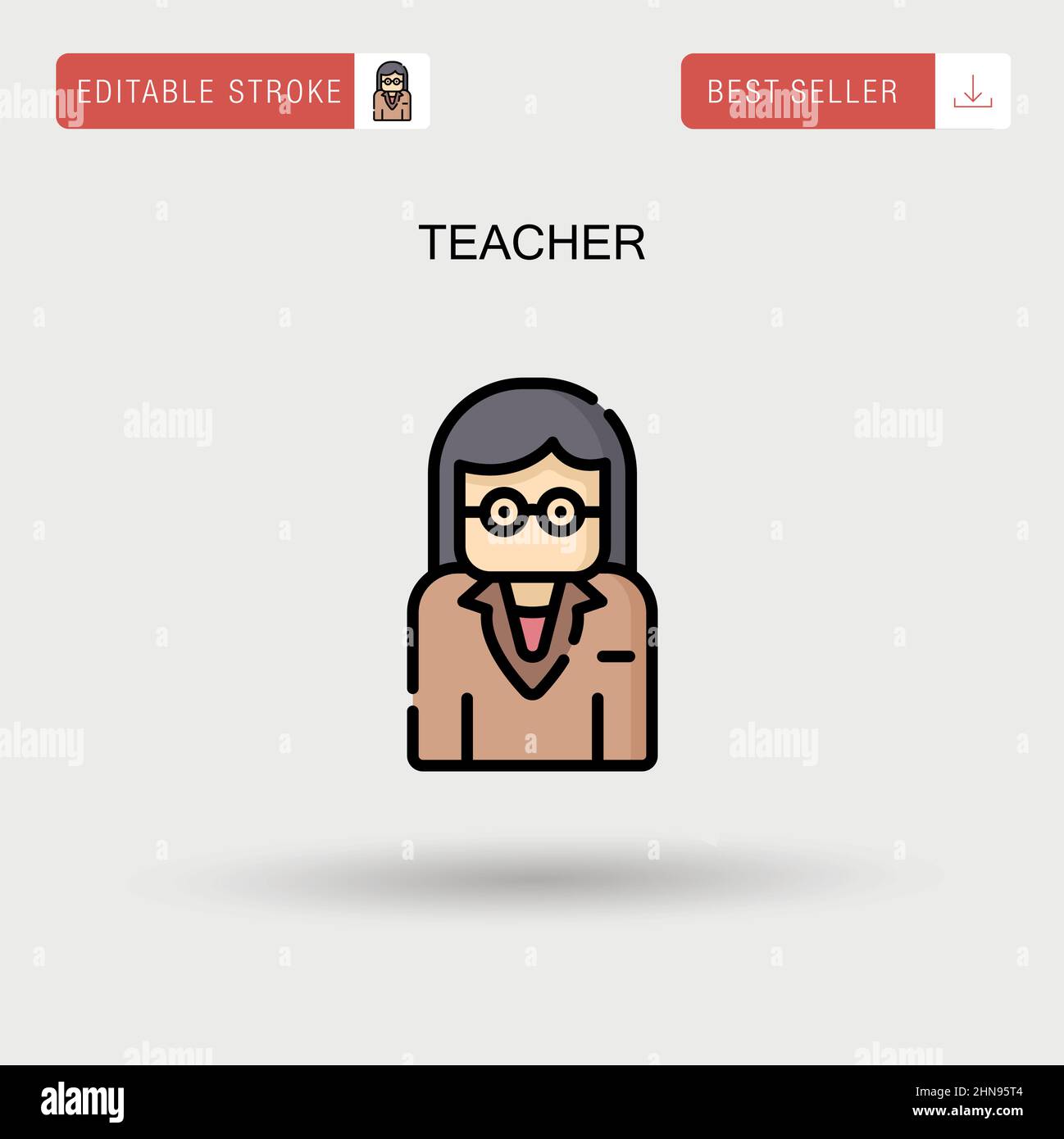 Teacher Simple vector icon Stock Vector Image & Art - Alamy