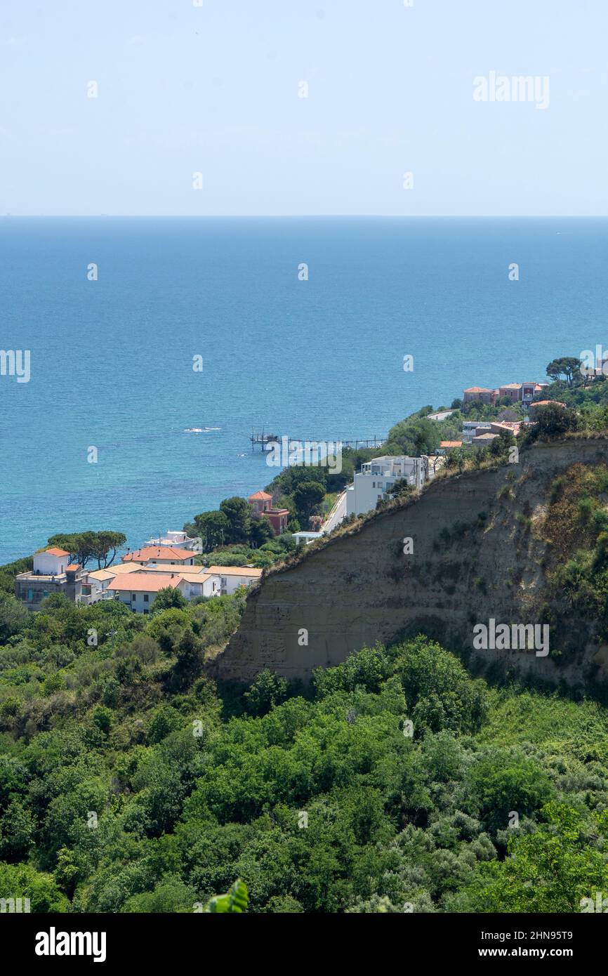 View from the Belvedere Marconi of San Vito Chietino, Abruzzo, Italy ...