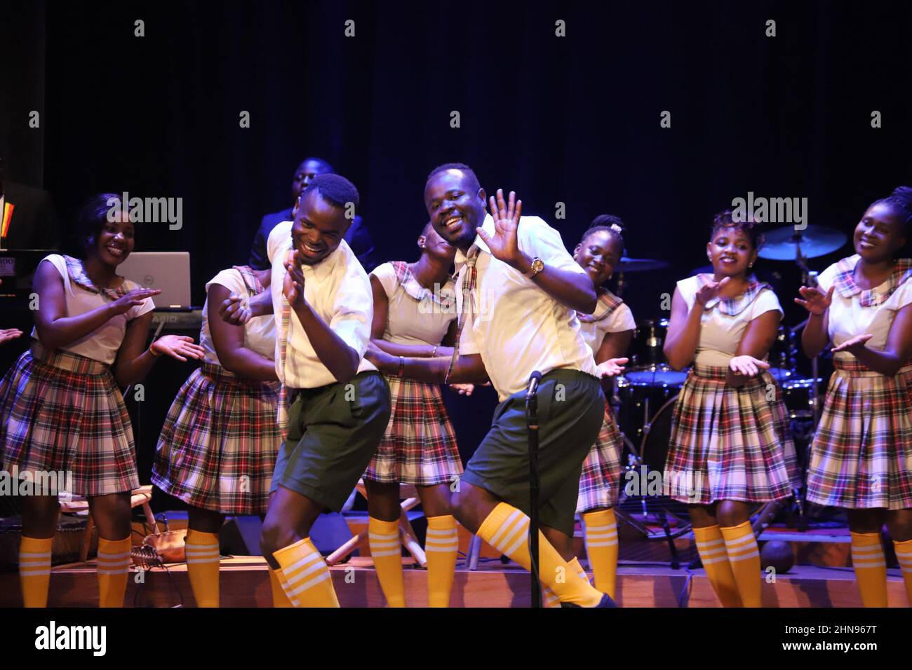 Kampala, Uganda. 10th Feb, 2022. Ugandan artists perform during a ...