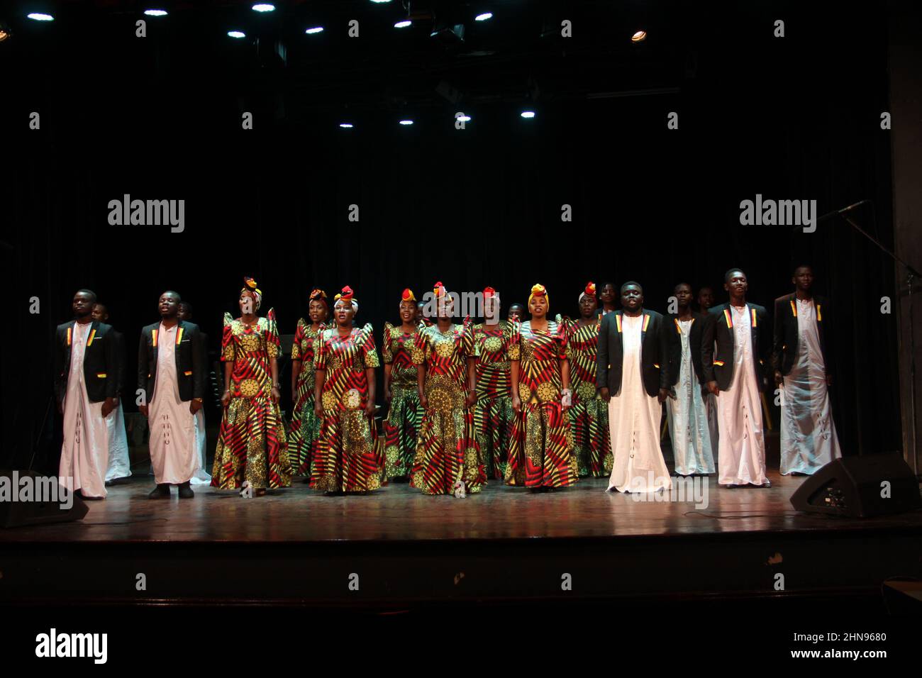 Kampala, Uganda. 10th Feb, 2022. Ugandan artists perform during a ...
