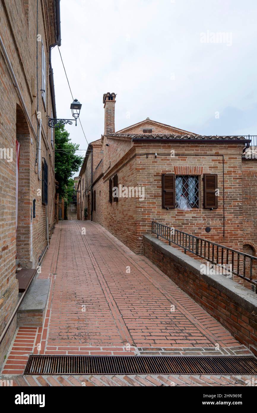 Old Town, Via Castello street, Sant’Angelo in Pontano, Marche, Italy ...