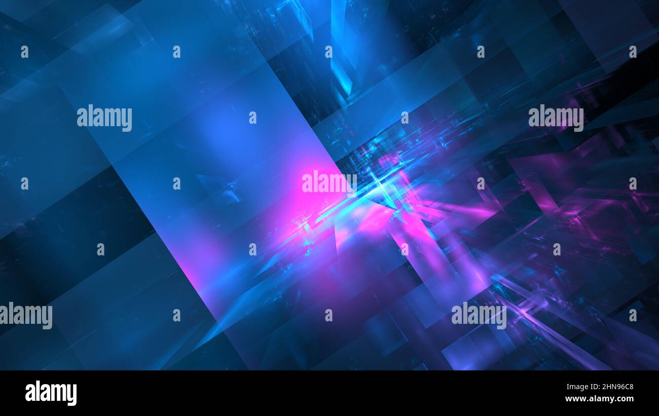 Abstract glowing geometric background. Modern digital technologies, an ...