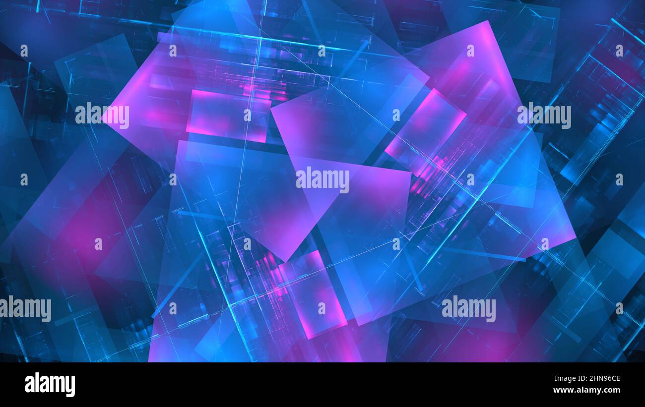 Abstract glowing geometric background. Modern digital technologies, an ...