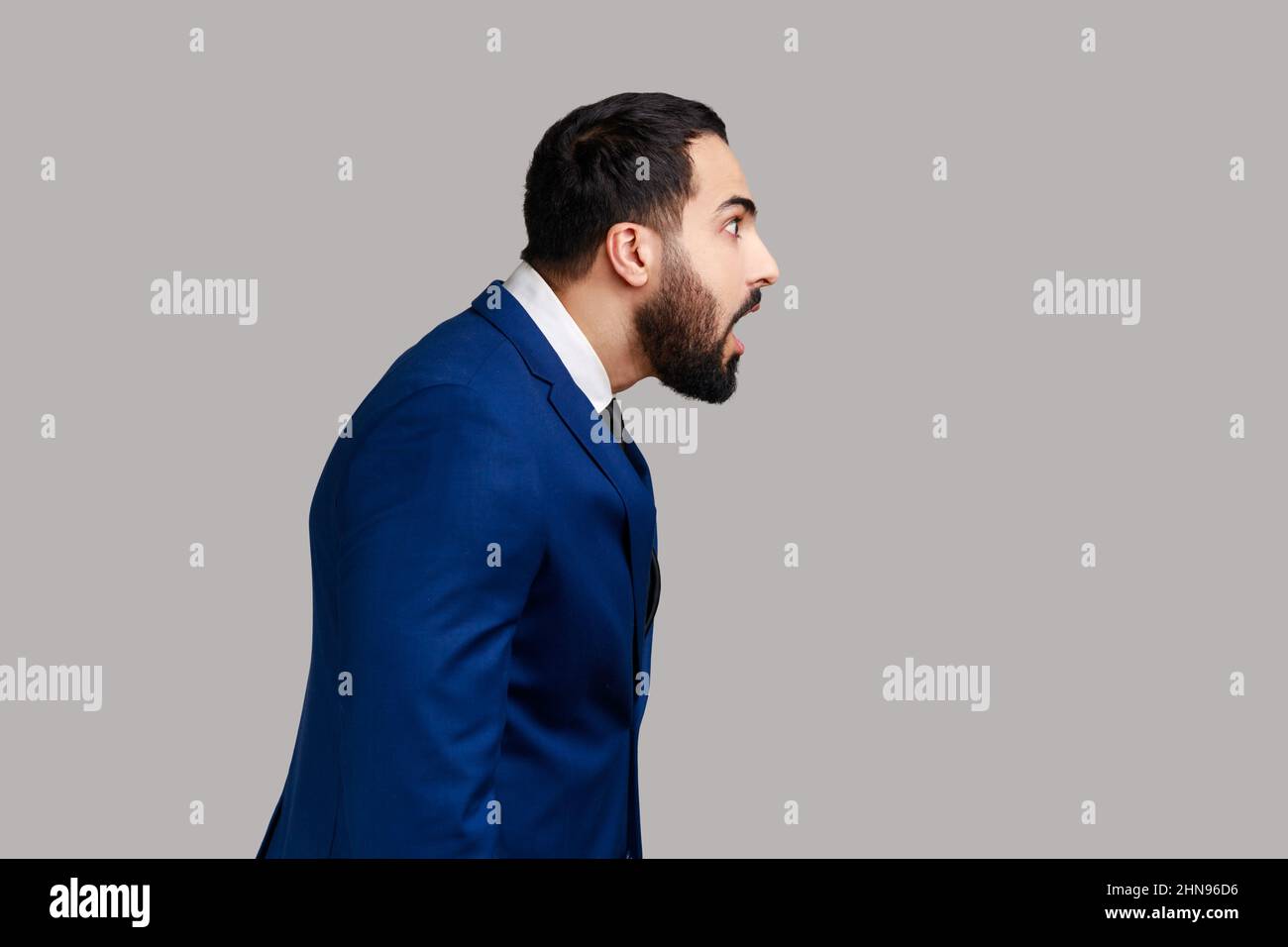 Shocked Man Side View