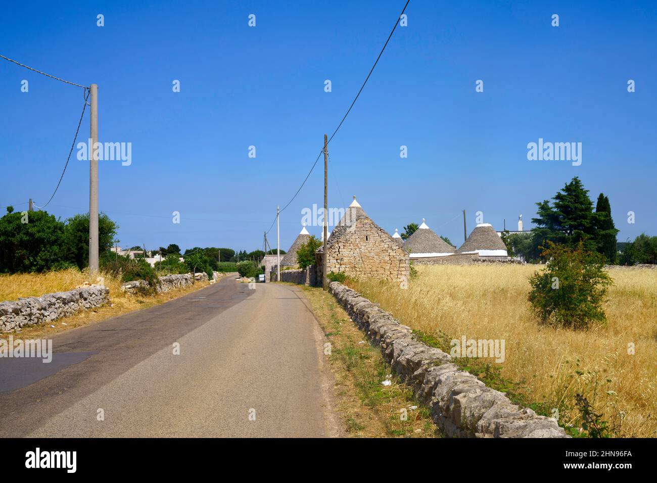 Country landscape in June between Alberobello and Locorotondo, Bari ...