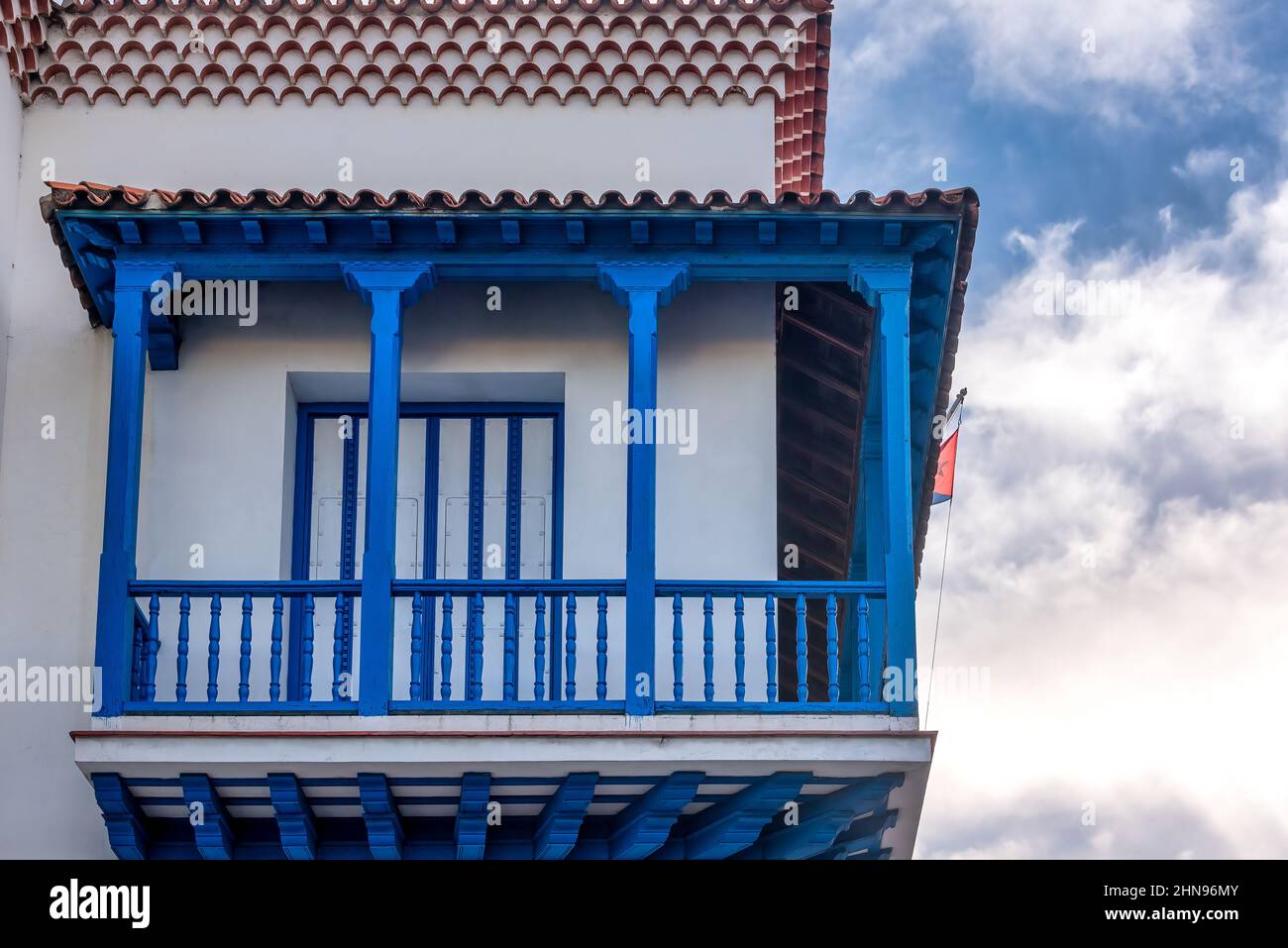 Colonial style wooden balcony hi-res stock photography and images - Alamy
