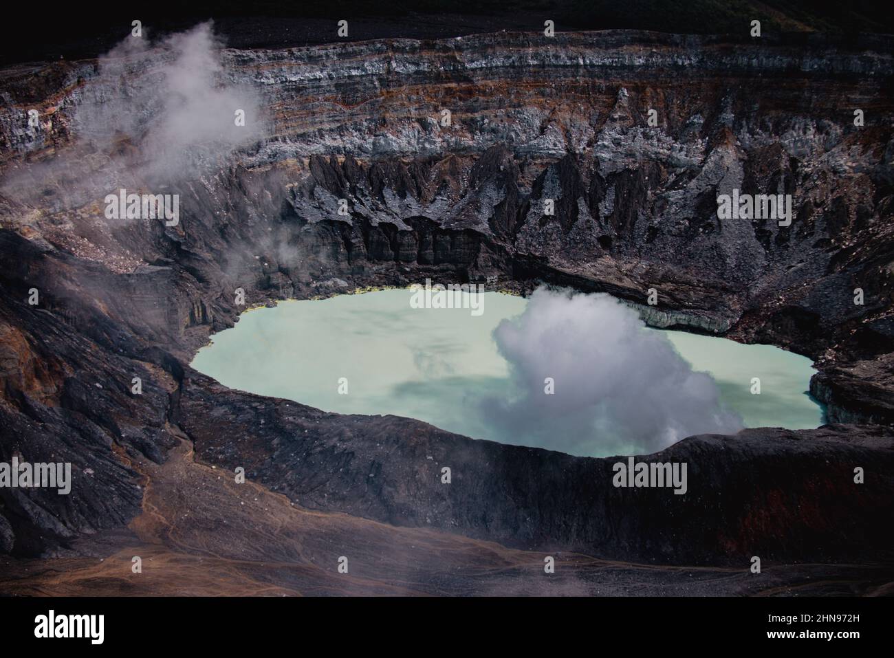 The Poas Volcano is an active 2,697-metre stratovolcano in central ...
