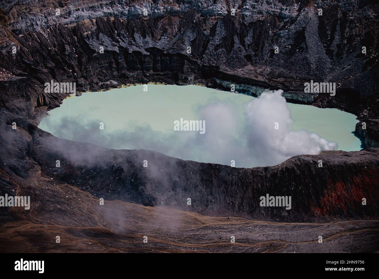 The Poas Volcano is an active 2,697-metre stratovolcano in central ...