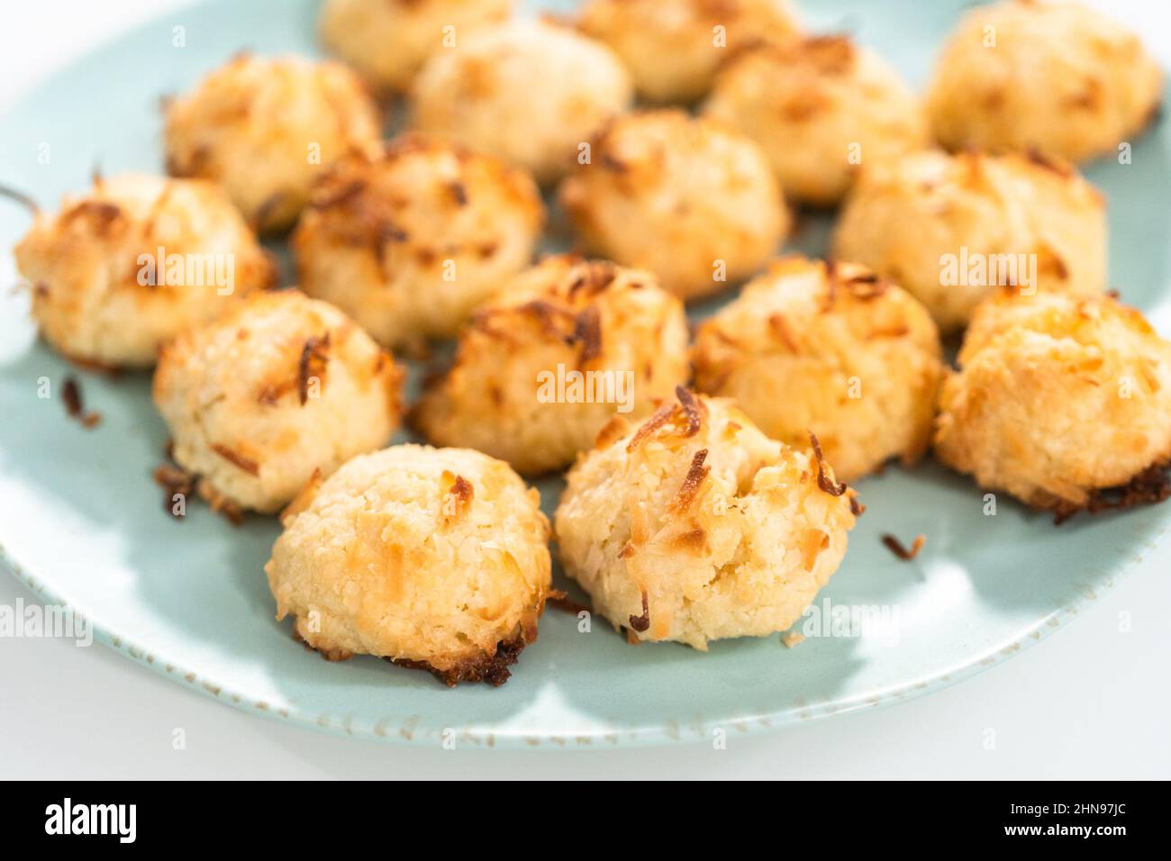 Homemade coconut cookies with coconut flakes Stock Photo - Alamy