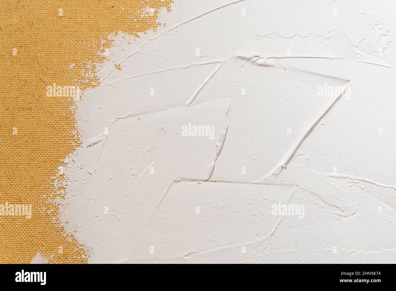 White paint texture on the wall. Rough strokes of the master Stock ...