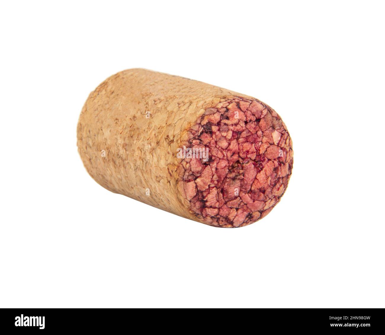 Vintage wine cork single isolated on the white background Stock Photo ...