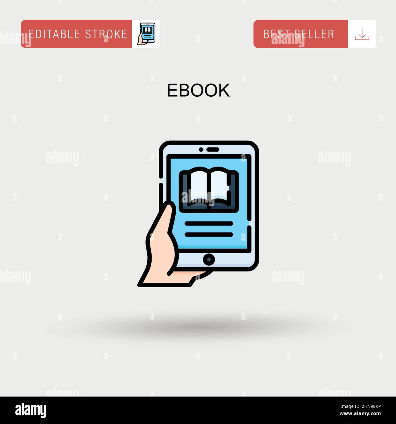 Page read ebook icon hi-res stock photography and images - Alamy