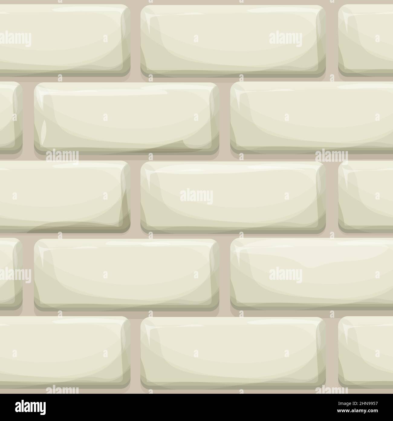 Brick wall, stone bricks, rock surface in cartoon style, seamless ...