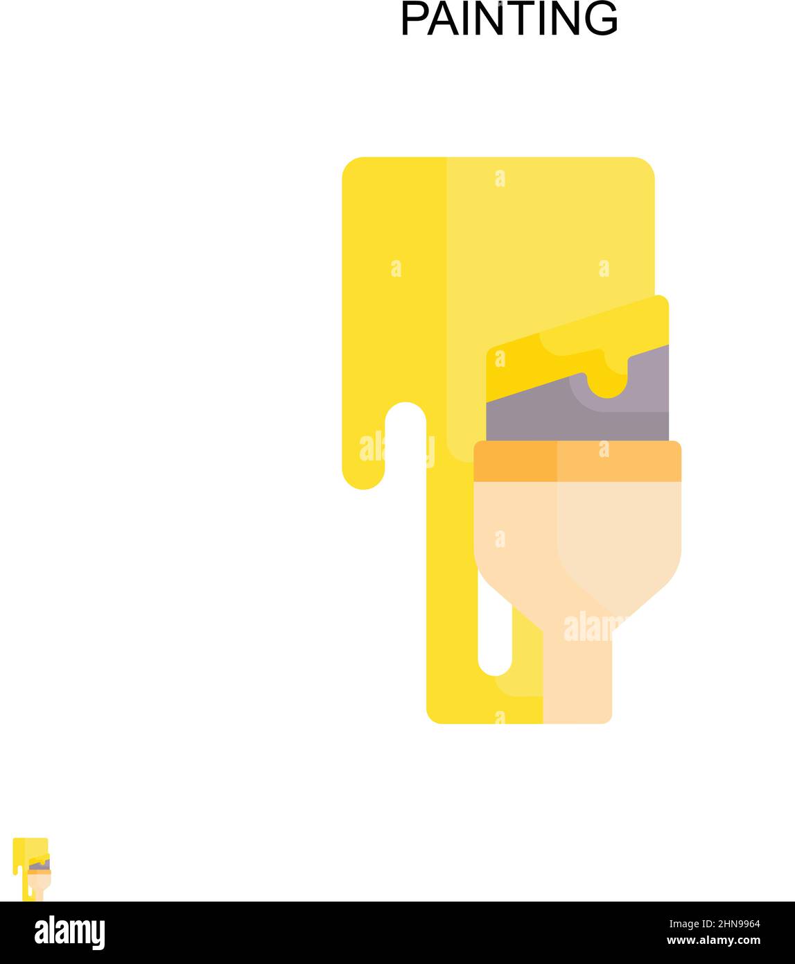 Painting Simple vector icon. Illustration symbol design template for ...