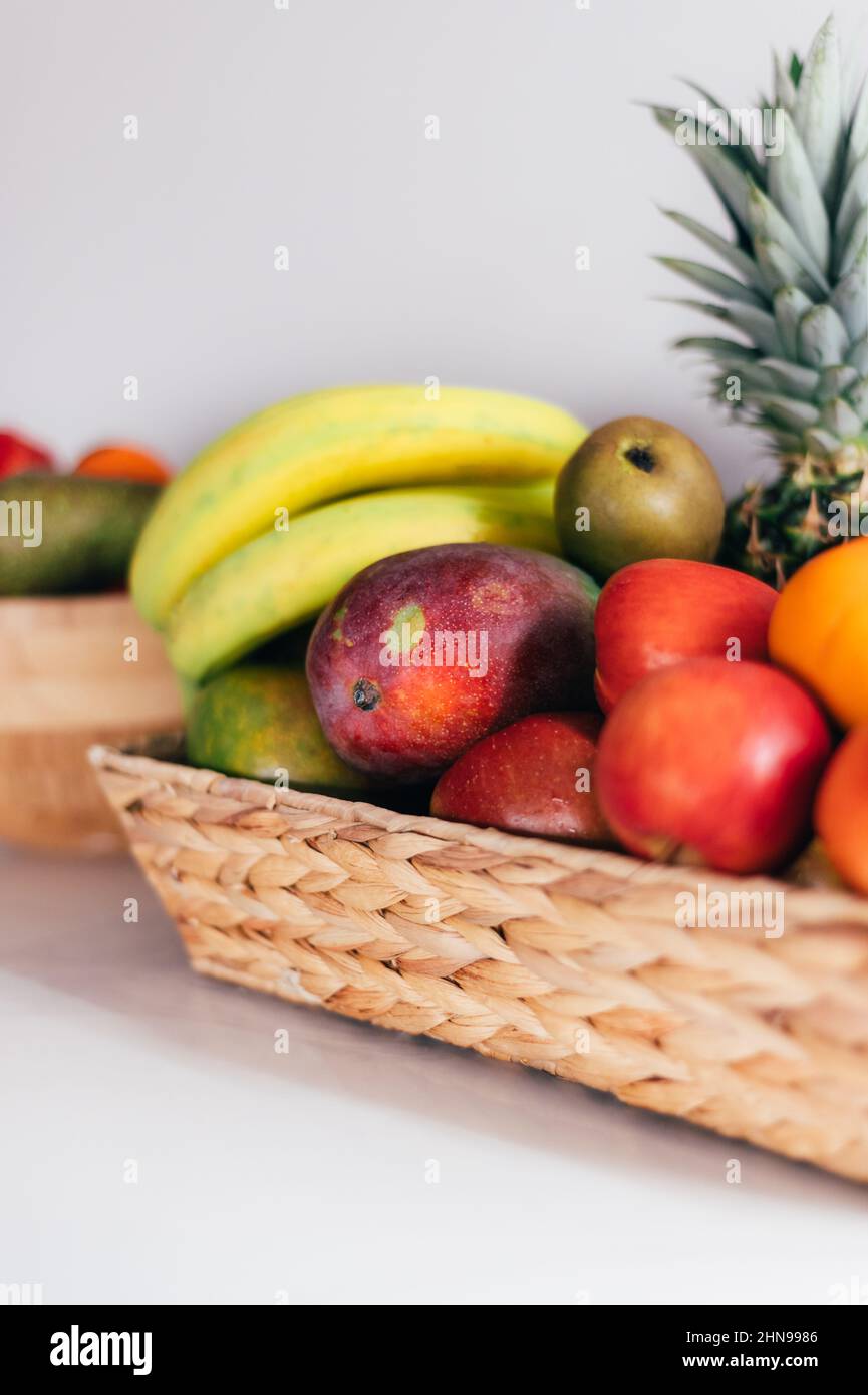 Fruits baskets at supermarket hi-res stock photography and images - Alamy