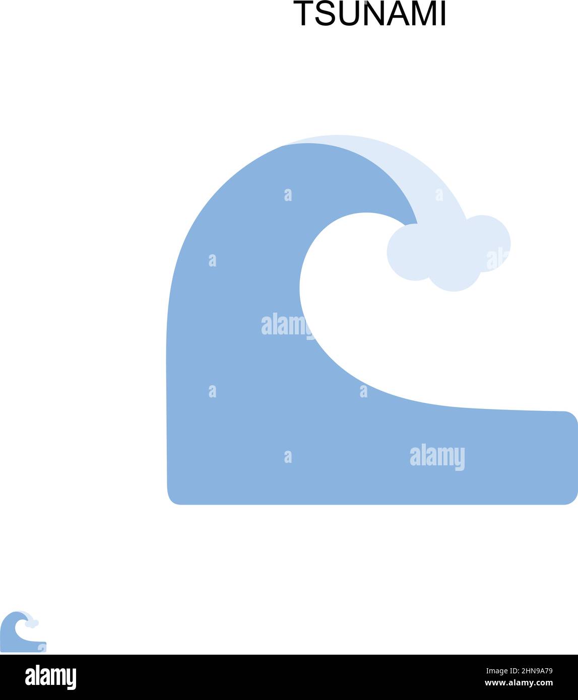 Tsunami Simple vector icon. Illustration symbol design template for web ...