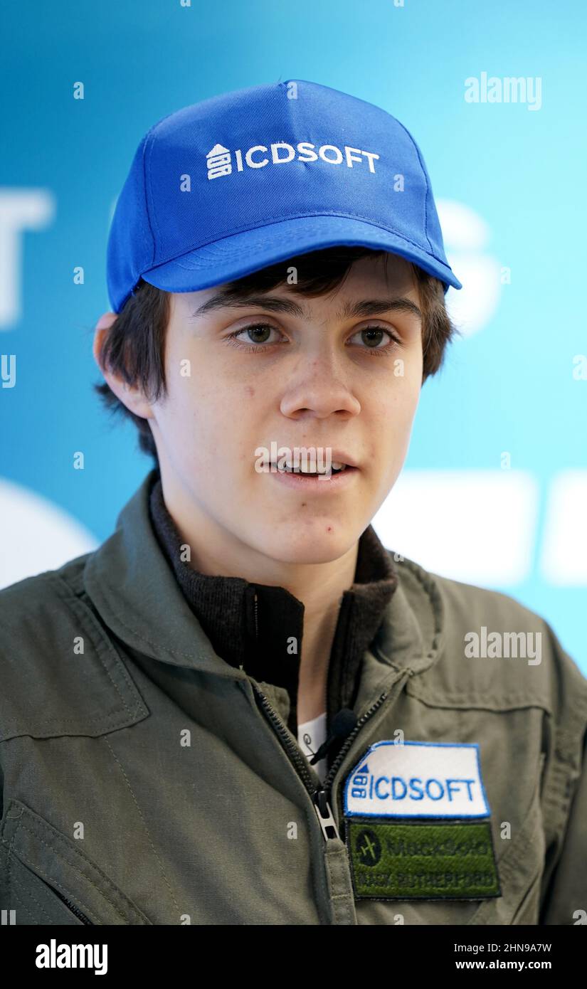 16-year-old pilot Mack Rutherford at the announcement of his bid to ...