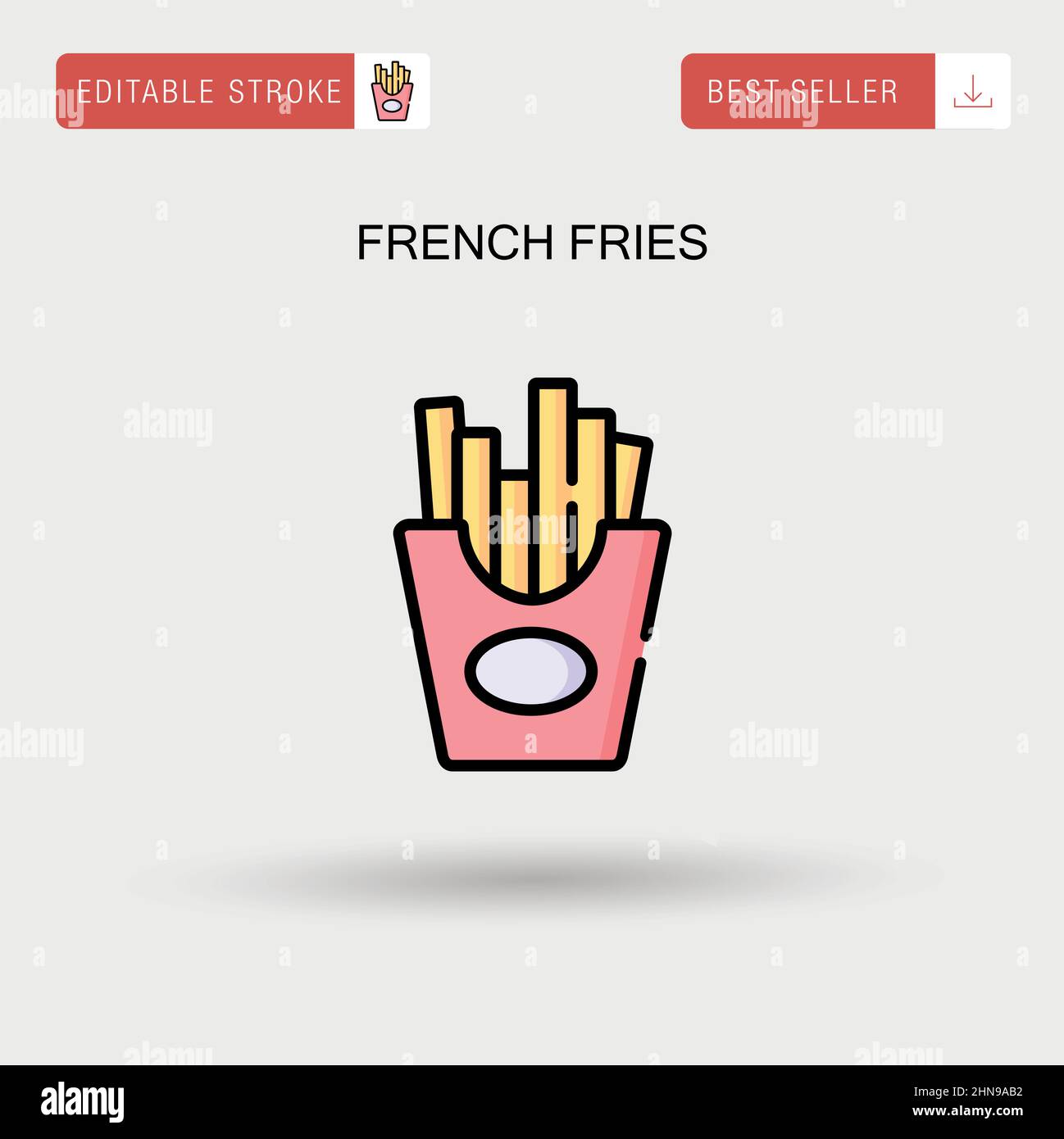 French fries Simple vector icon Stock Vector Image & Art - Alamy
